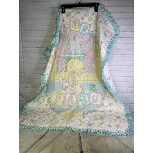 Precious Moments | Other | Vtg Precious Moments Our Baby Quilt Blanket ...